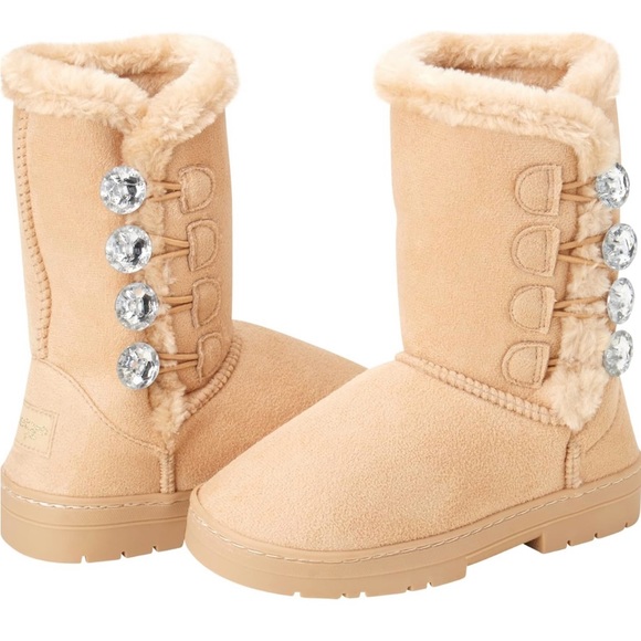bebe | Shoes | Nwt Bebe Girls Fur Lined Winter Boot With Rhinestone ...
